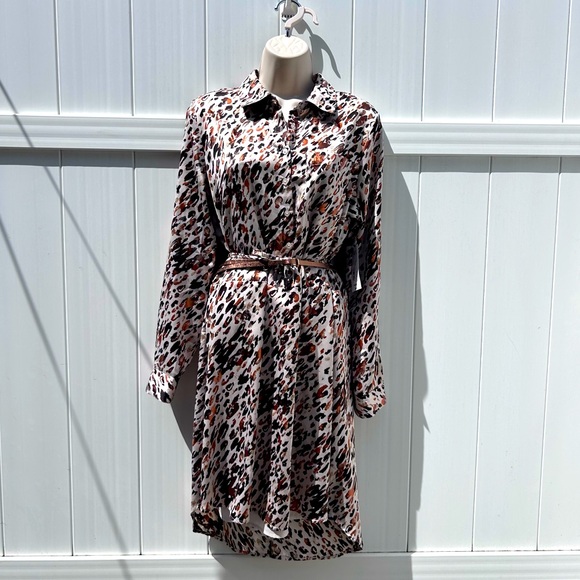 a.n.a | Dresses | Ana A New Approach Long Sleeve Copper Foil Print ...